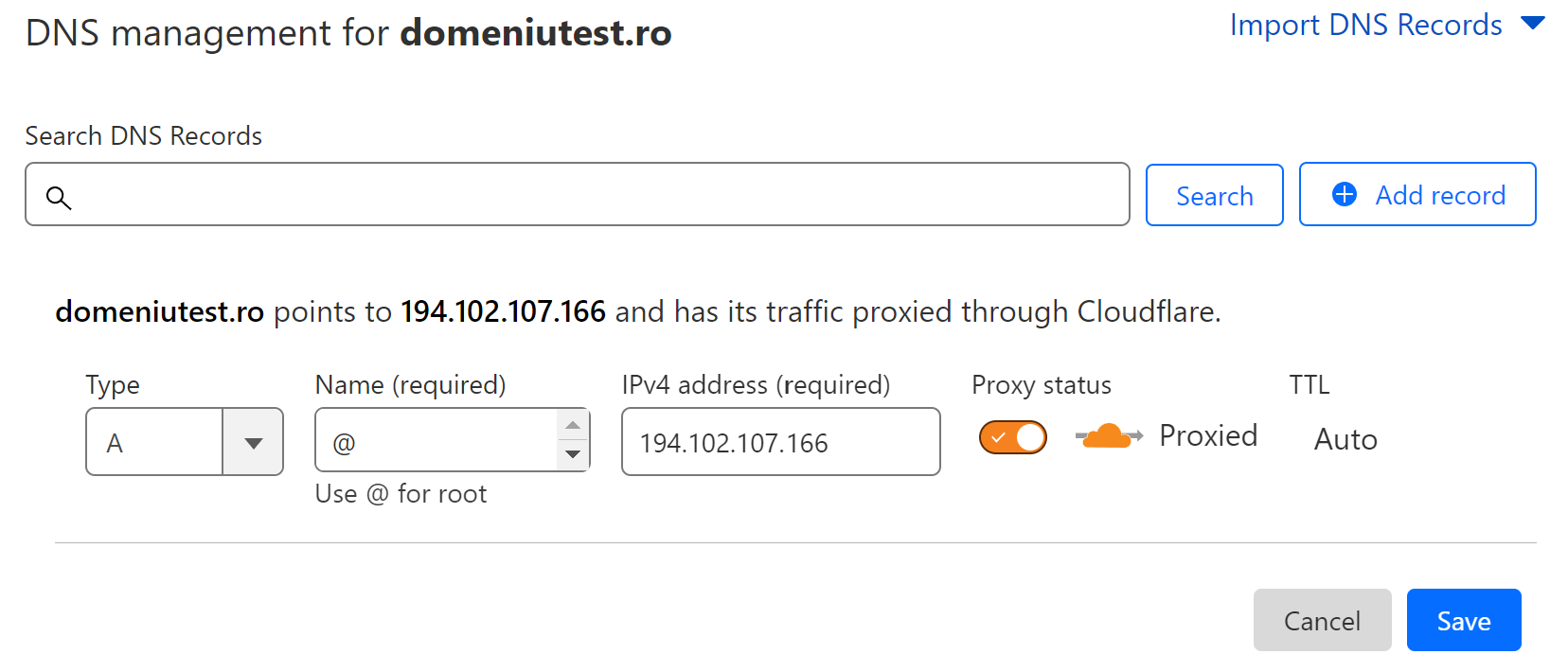 Tutorial conectare domeniu la VPS prin Cloudflare